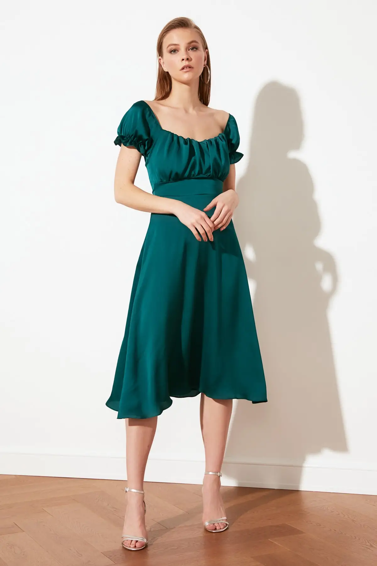 فستان أخضر للنساء(917) – baahy.com