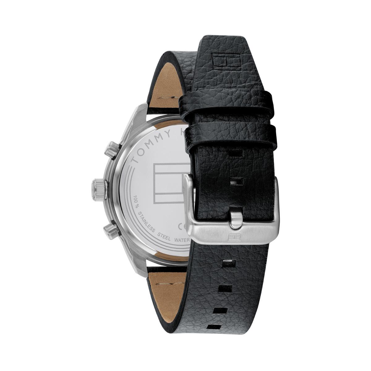 ساعة يد تومي هيلفيغر أنالوج للرجال ذهبي وأسود – baahy.com